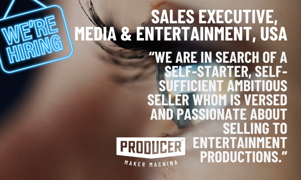 Career: Sales Executive, Media & Entertainment, USA - PRODUCER